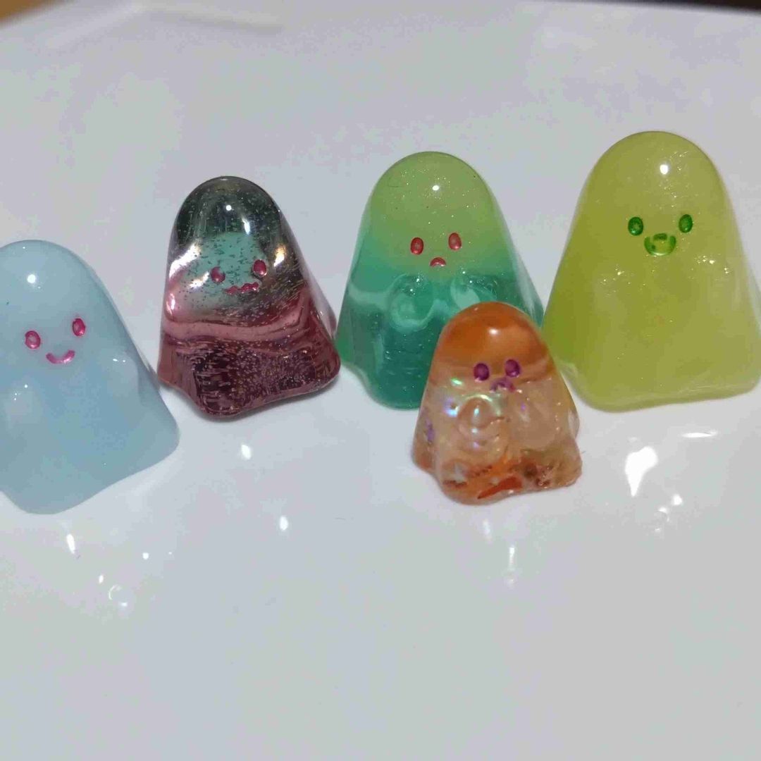 nyaminyamaさんのレジン作品 | 【3個セット】シリコンモールド 3Dモールド おばけ ゴース... | croccha