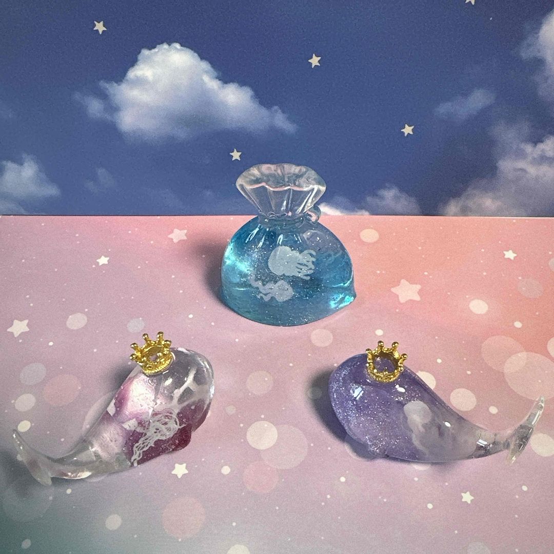 egaonowakkaさんのレジン作品 | シリコンモールド 立体 袋 巾着 フラワーガーデンドレス 3... | croccha