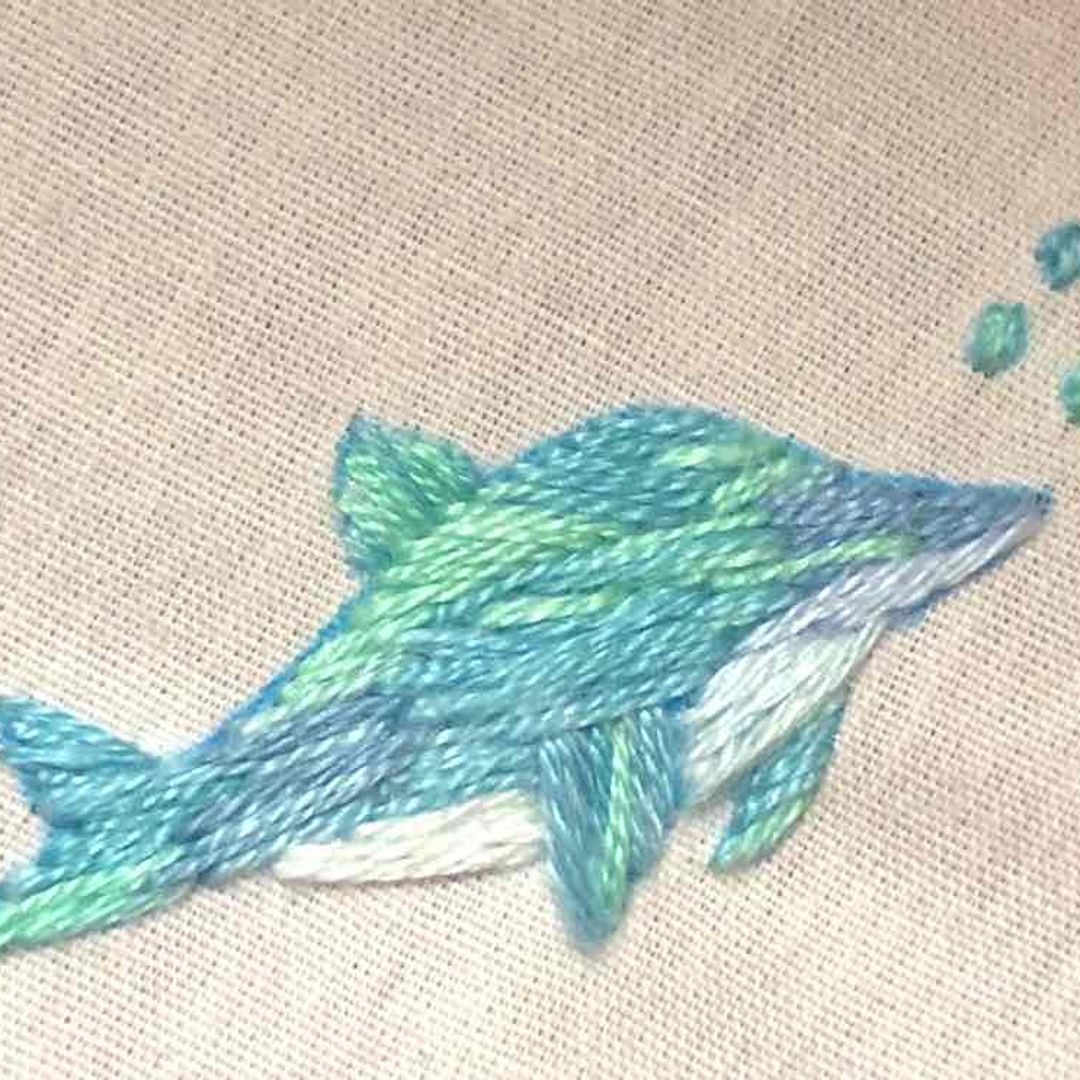 紫狐さんの刺しゅう作品 | DMC刺繍糸25番糸・その20（グラデーション） | croccha