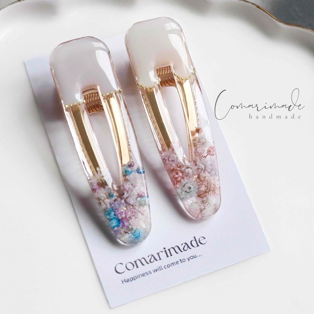 𝐂𝕠𝕞𝕒𝕣𝕚𝕞𝕒𝕕𝕖 (*こまり*)さんのレジン作品 | シリコンモールド レジンモールド ヘアピン＆ヘアクリップモー... | croccha