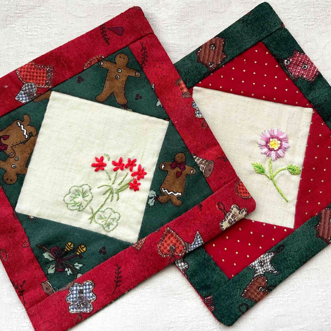 naa*さんの刺しゅう作品 | 刺繍 刺しゅう糸 DMC 25番 レッド・ピンク系 963 | croccha