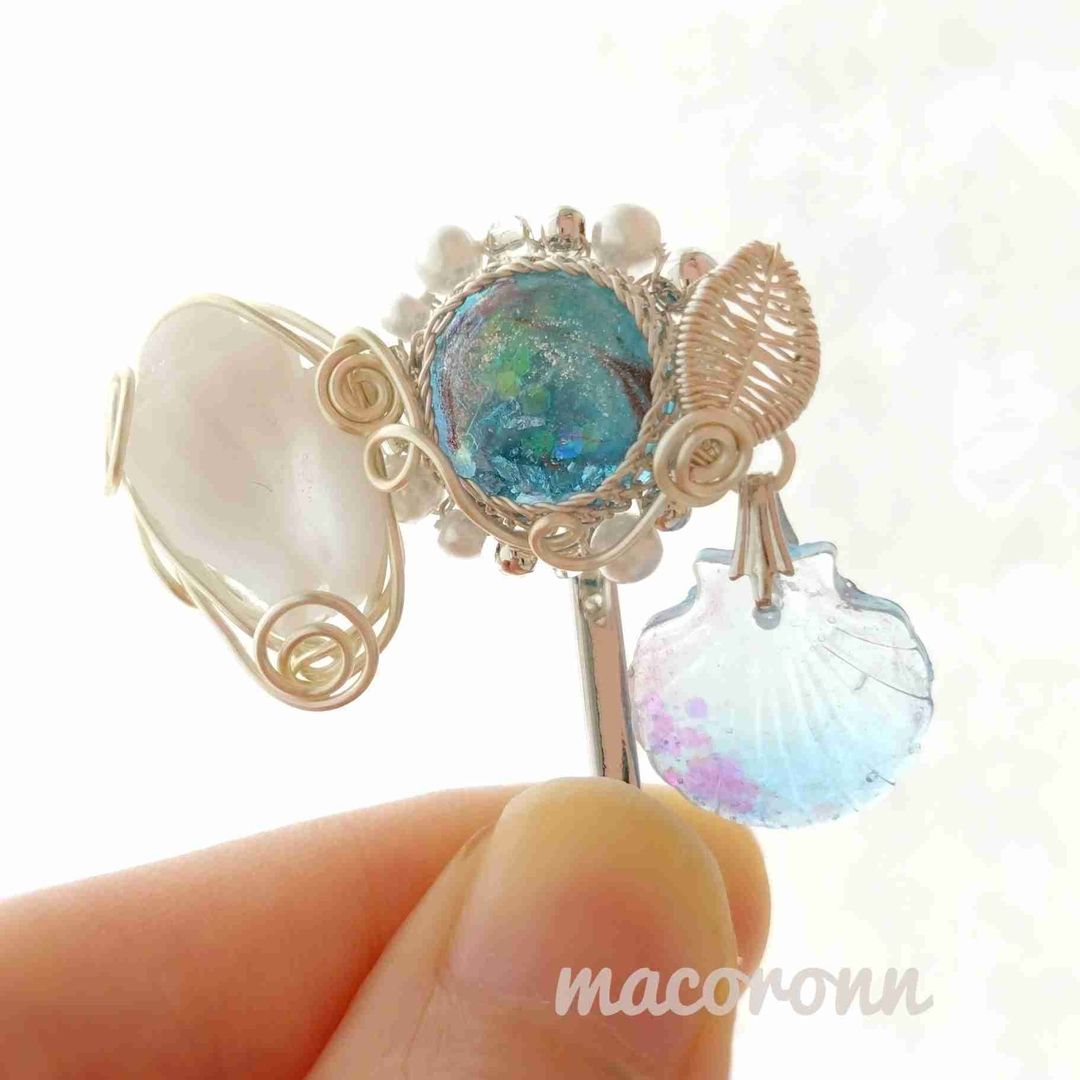 macoronn366さんのレジン作品 | アーティスティックワイヤー ノンターニッシュシルバー #20... | croccha