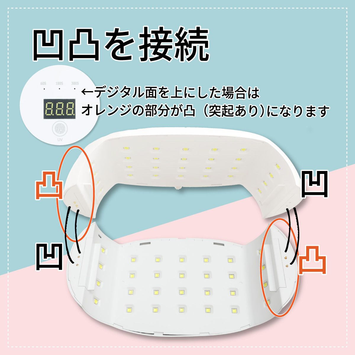 360° ライト ダブルライトLED 最大60W 遮光カバー付き 取り替えアクリル板 crocchaオリジナル | クロッチャショップ